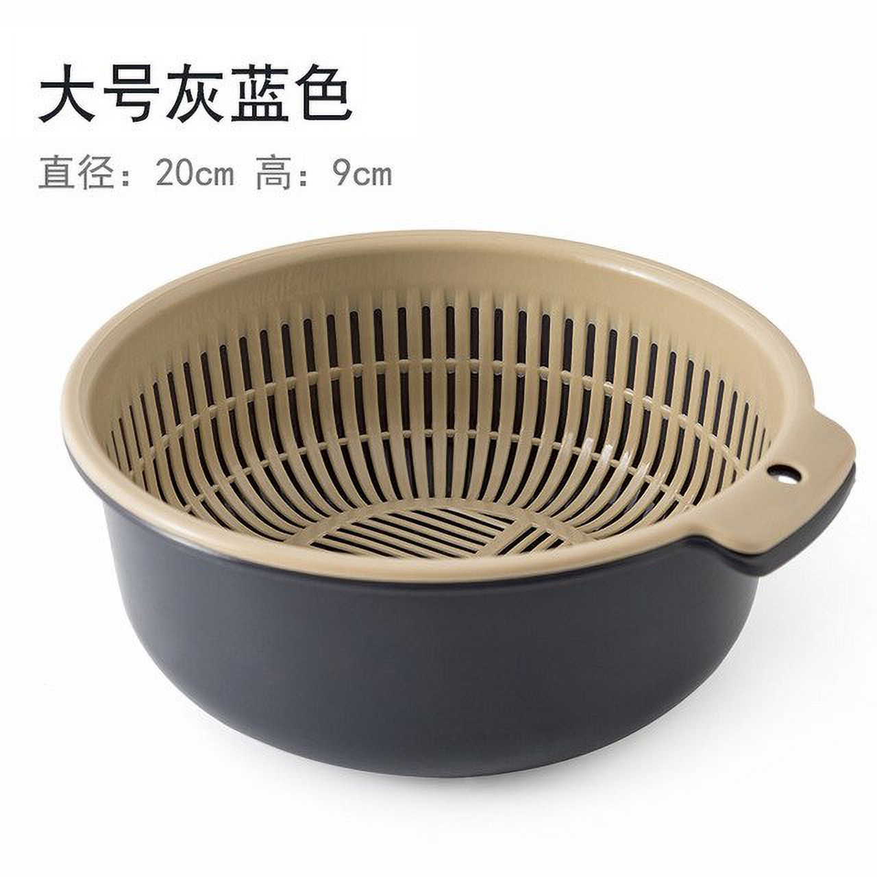 DanceeMangoo Kitchen Supplies Kitchen Double Drain Basket Fruit ...