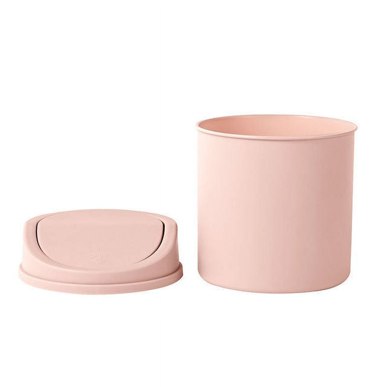 DanceeMangoo Mini Desktop Bin Small Trash Can Tube with Cover Bedroom ...