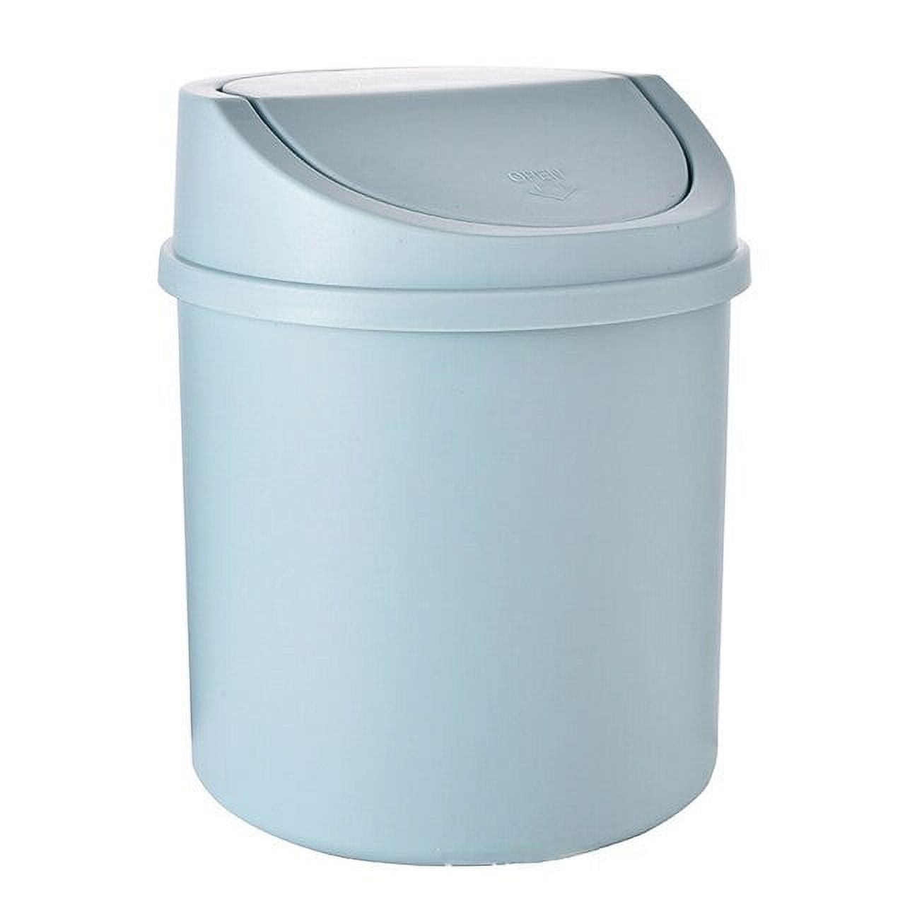 DanceeMangoo Mini Desktop Bin Small Trash Can Tube with Cover Bedroom ...