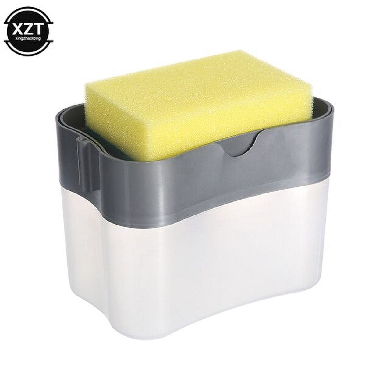 DanceeMangoo New 2 in 1 Scrubbing Liquid Detergent Dispenser Press-Type ...