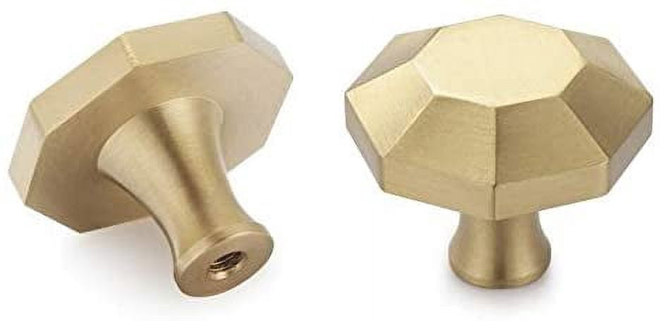 Danceemangoo Pack Of 10 Brushed Brass Cabinet Knobs Gold Dresser 0421