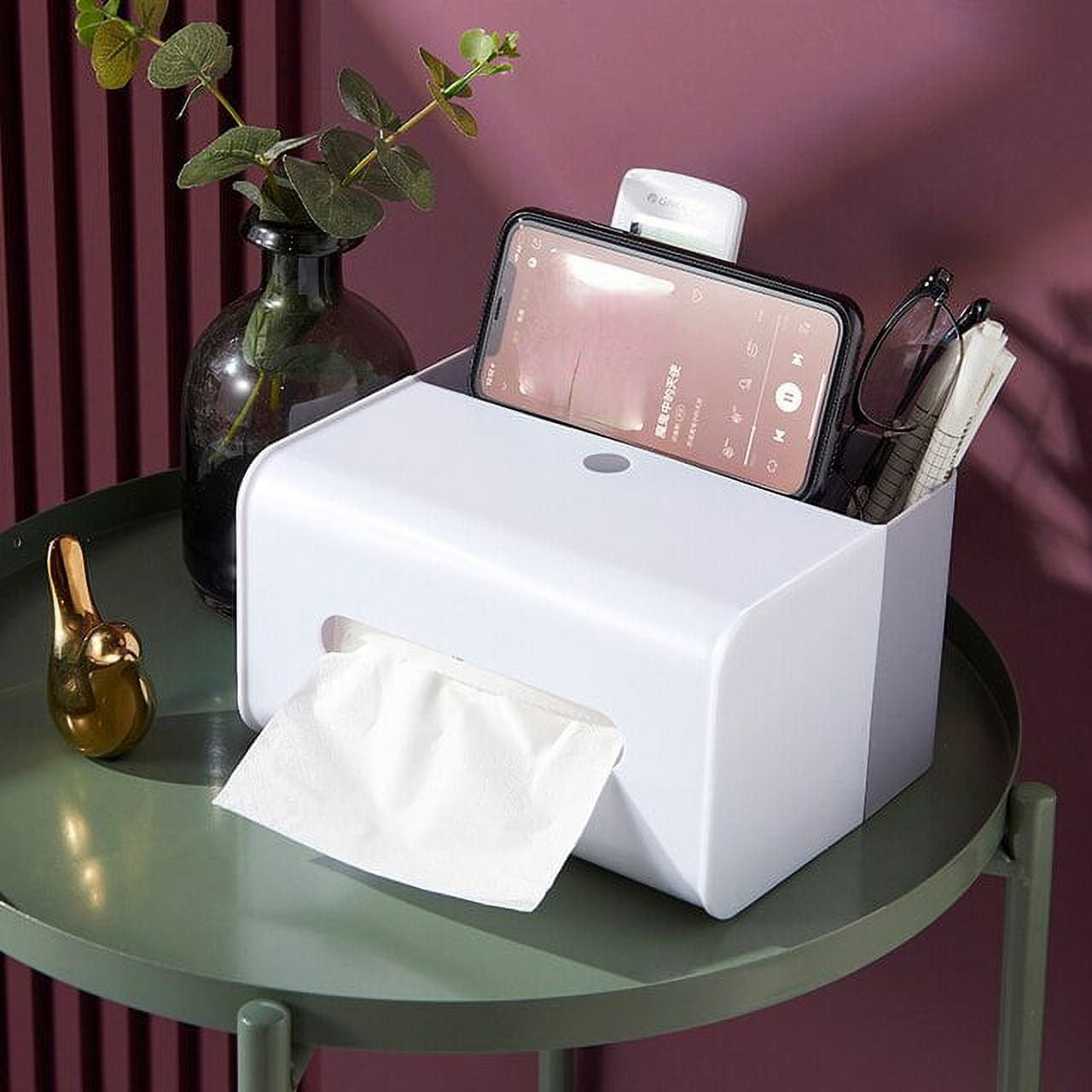 DanceeMangoo Plastic Tissue Box with Lid Baby Wipes Dispenser Pouch for ...