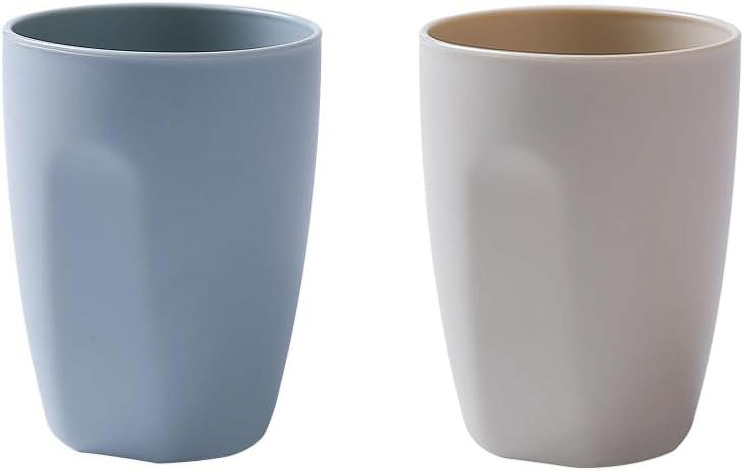 DanceeMangoo Simple mouthwash Cup, Round Plastic Toothbrush Cup, Couple ...