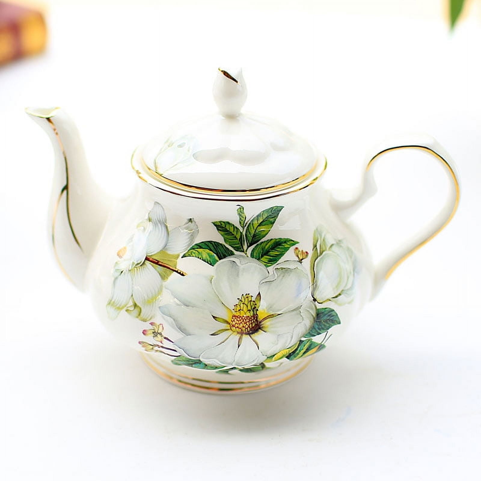DanceeMangoos 1000ML, real bone china tea pot, vintage ceramic teapot ...