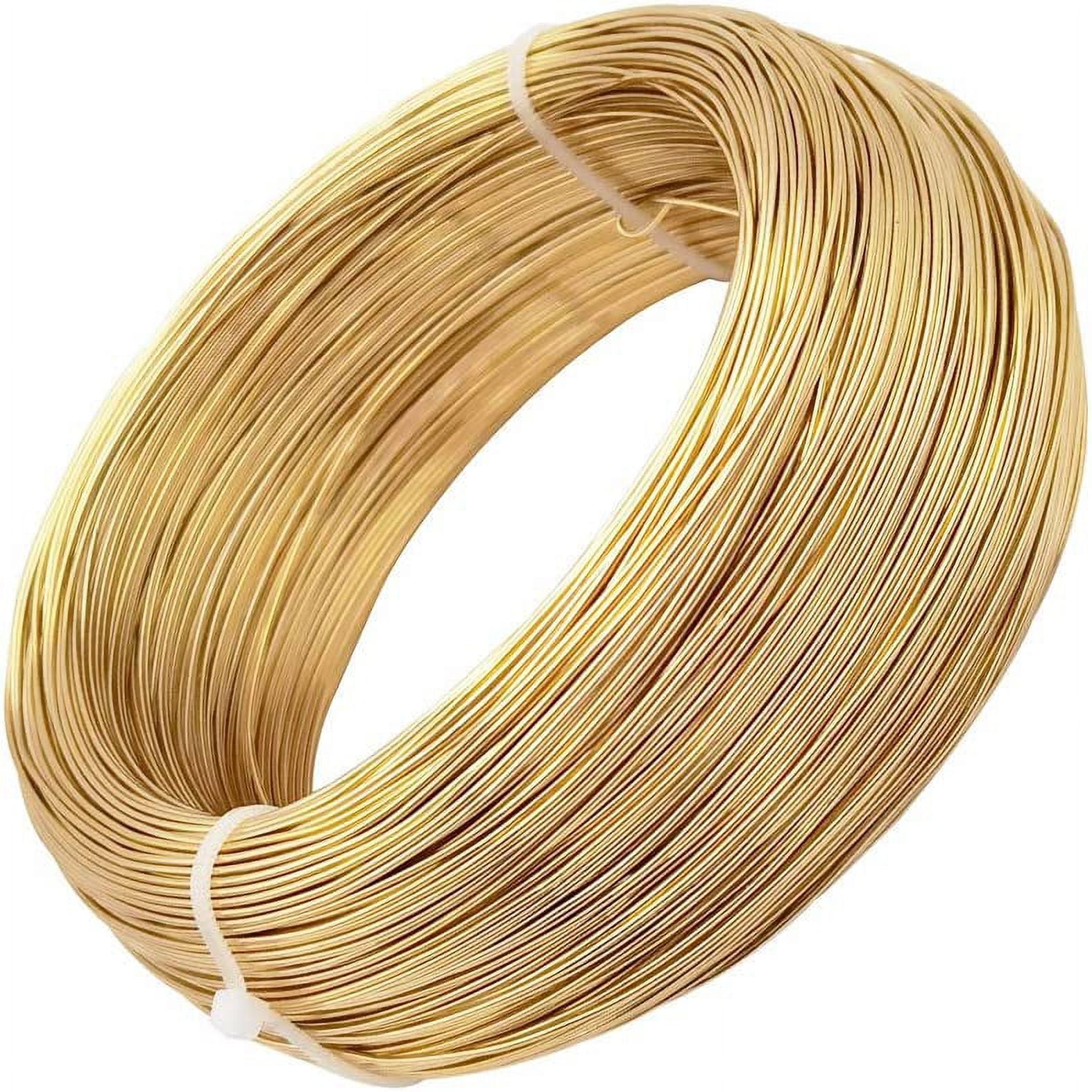 DanceeMangoos 15 Gauge 164 Feet KC Gold Aluminum Craft Wire Bendable ...