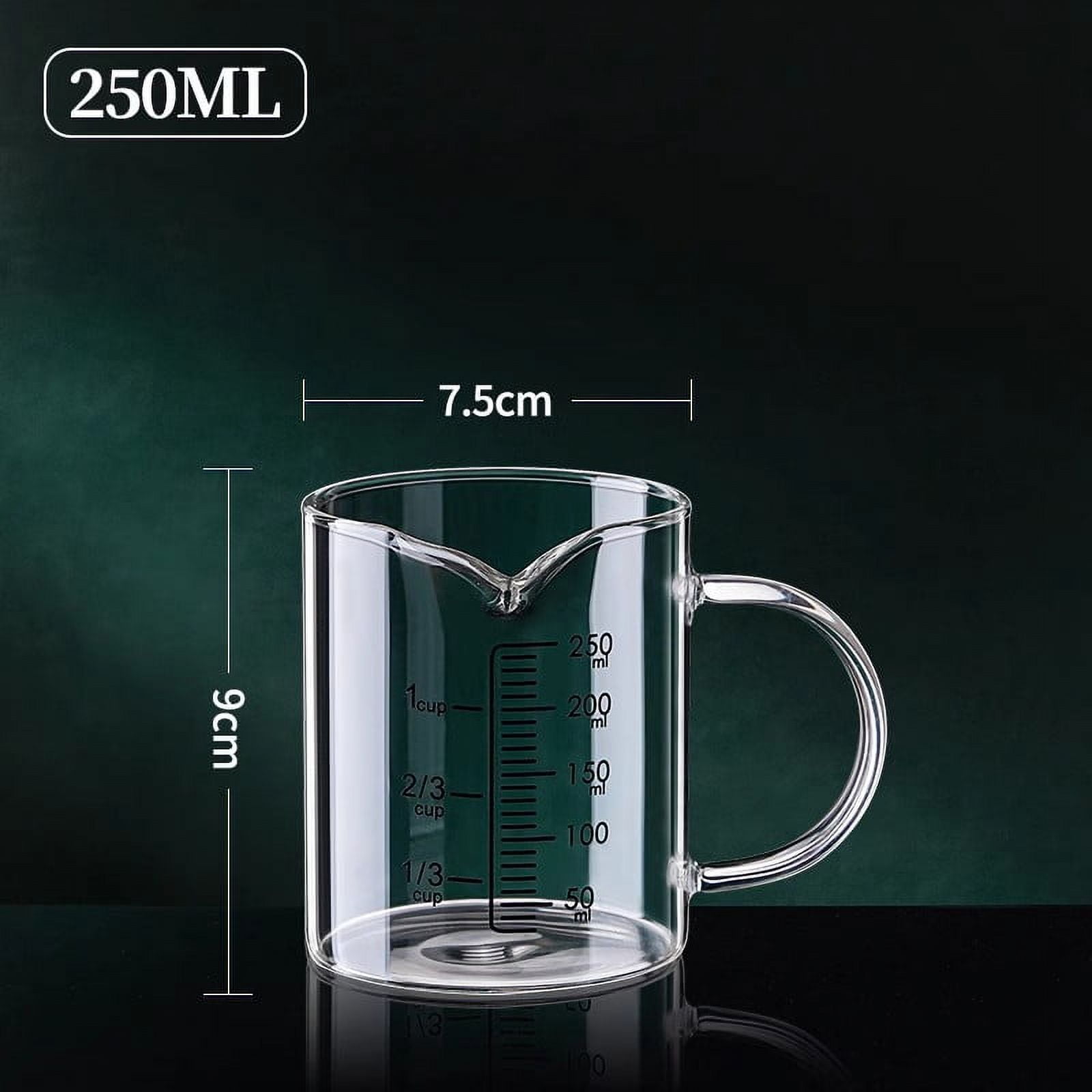 DanceeMangoos 1pcs Glass Measuring Cup With Handle Heat-resistant ...