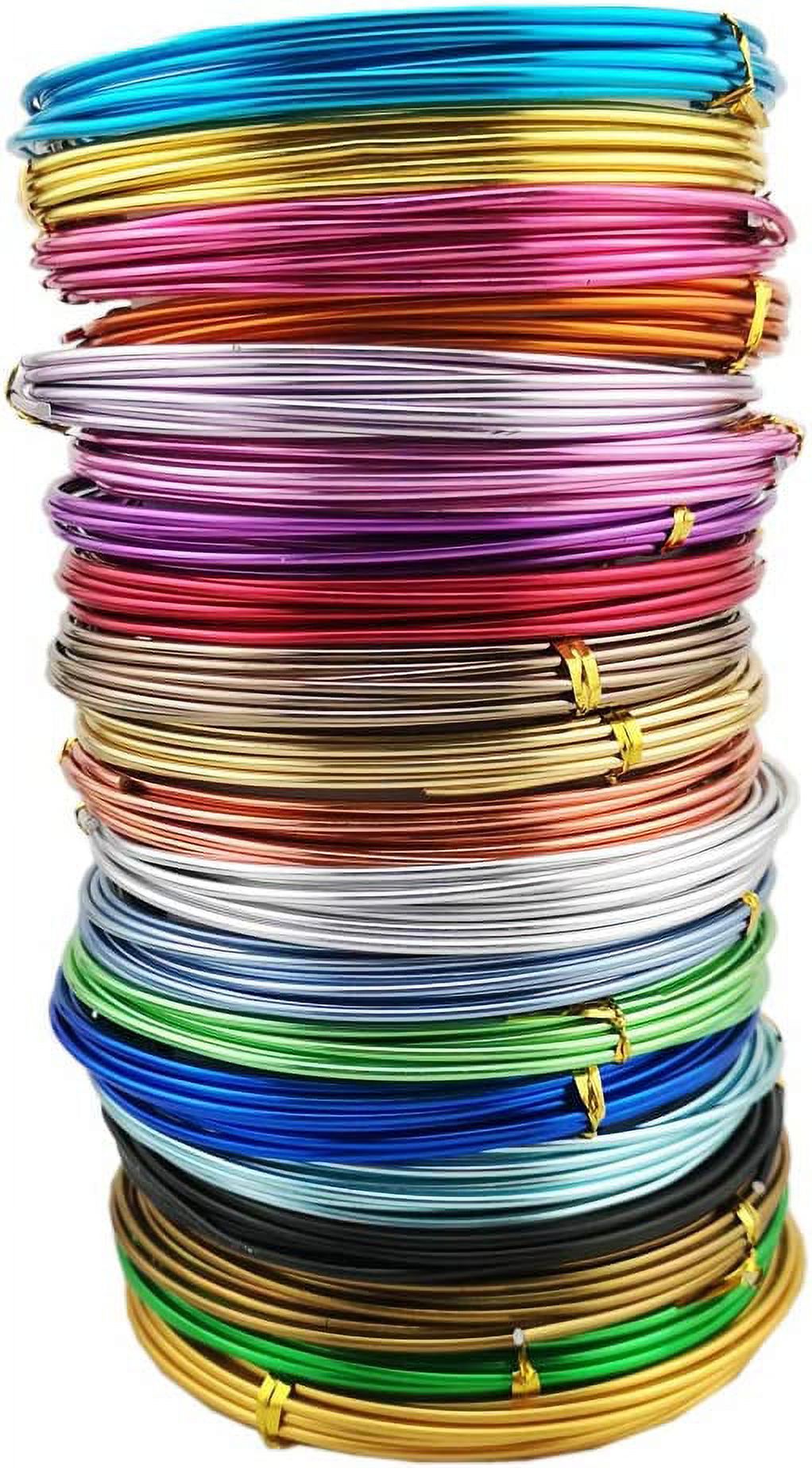 DanceeMangoos 20 Colors Aluminum Craft Wire Bendable Metal Wire for ...