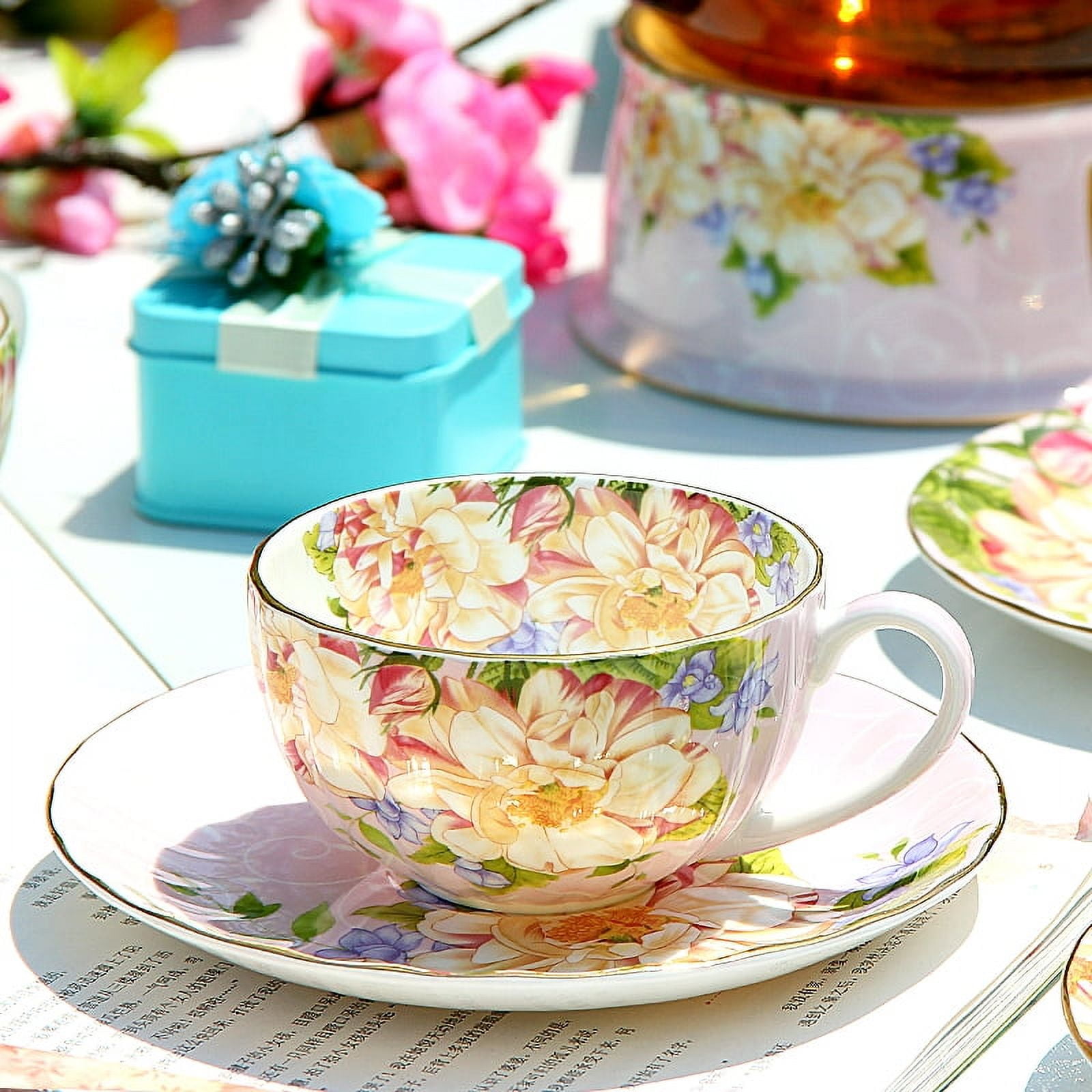 DanceeMangoos 200ML, fine bone china coffee cup with saucer, pumpkin ...