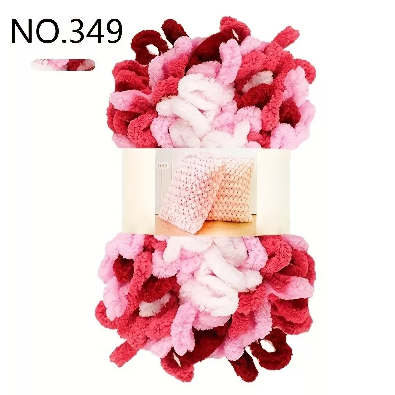 DanceeMangoos 3 Rolls Finger Blanket Yarns Puffy Loop Yarn Soft Crochet ...