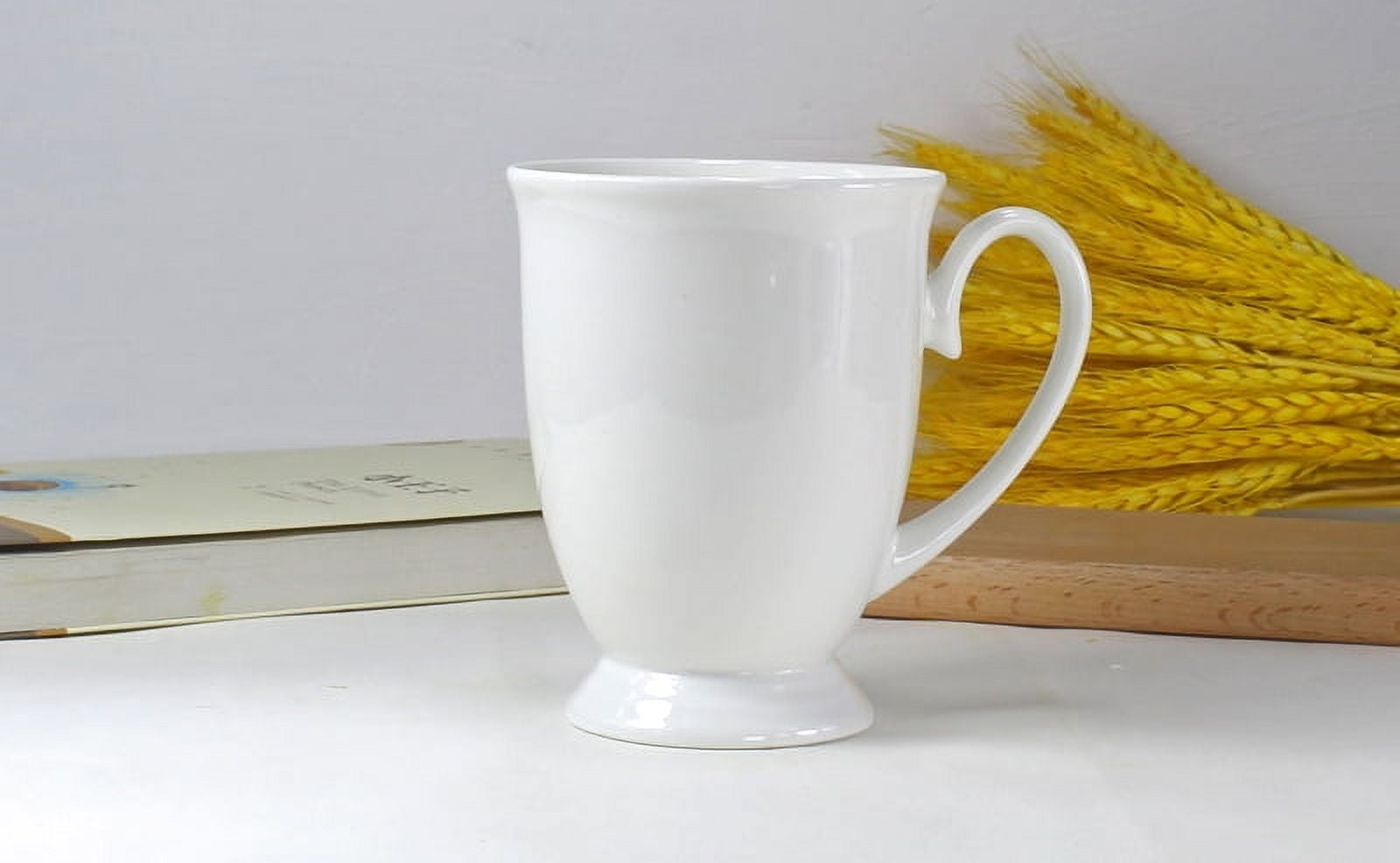DanceeMangoos 300ML. plain whitebone china coffee mug, porcelain ...
