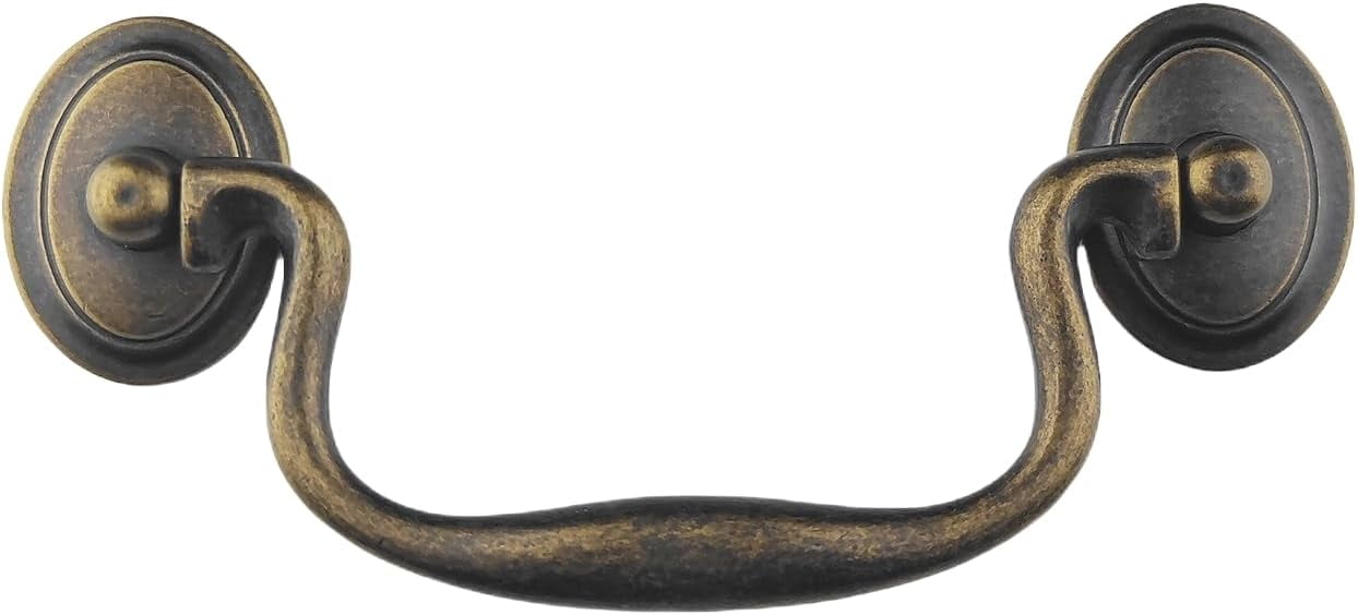 DanceeMangoos 4-Pack 4" Hole Centers Antique Iron Black Drawer Dresser ...