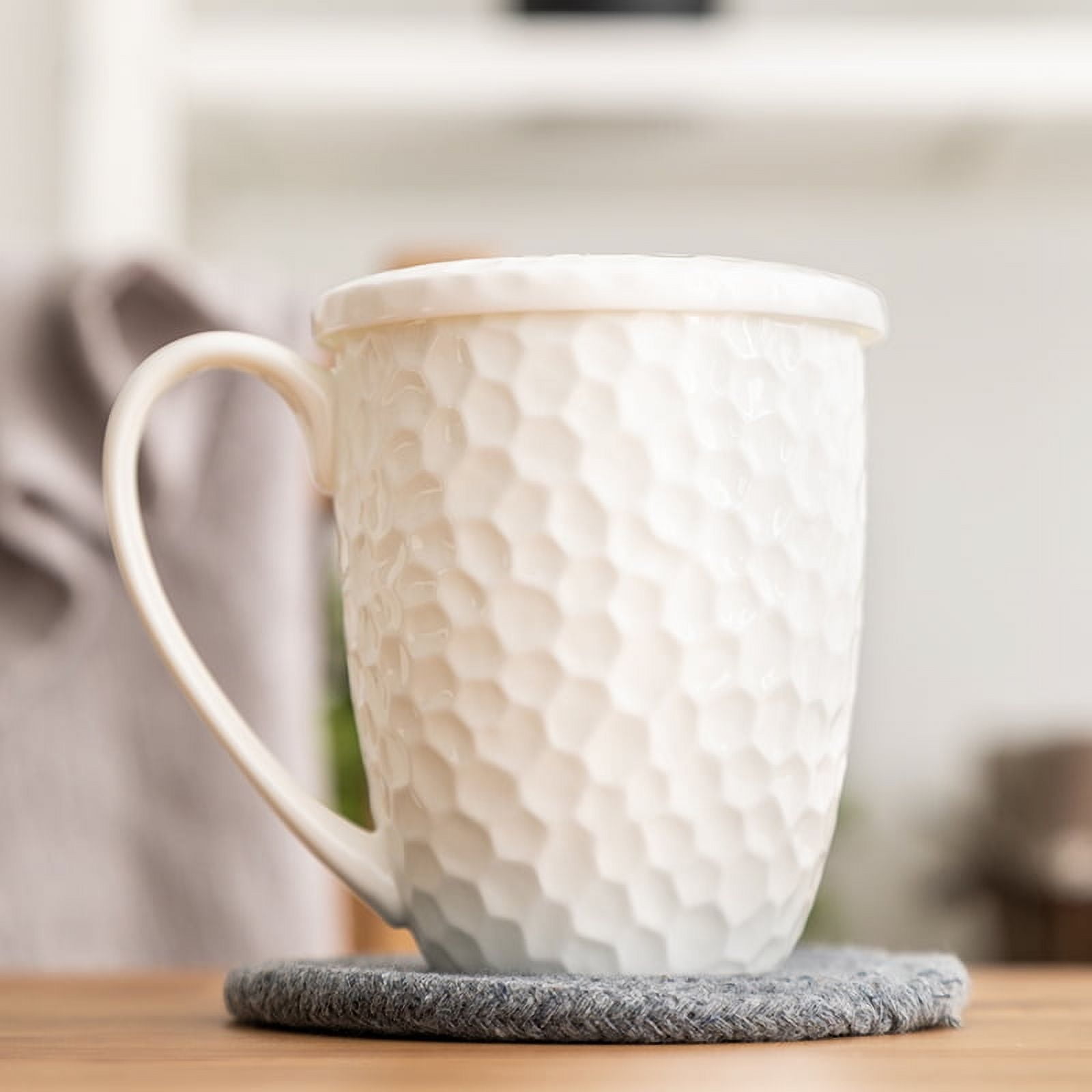 DanceeMangoos 440ML, real bone china coffee mugs with lid, creative 3D ...