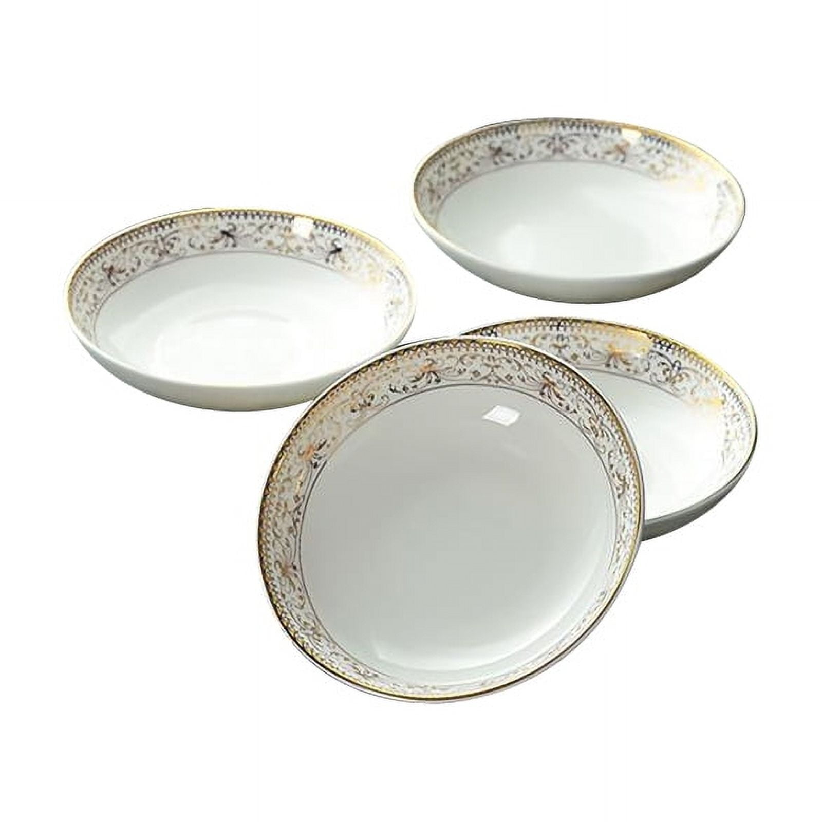 DanceeMangoos 4pcs set, 4inch, bone china small children plate, gold ...