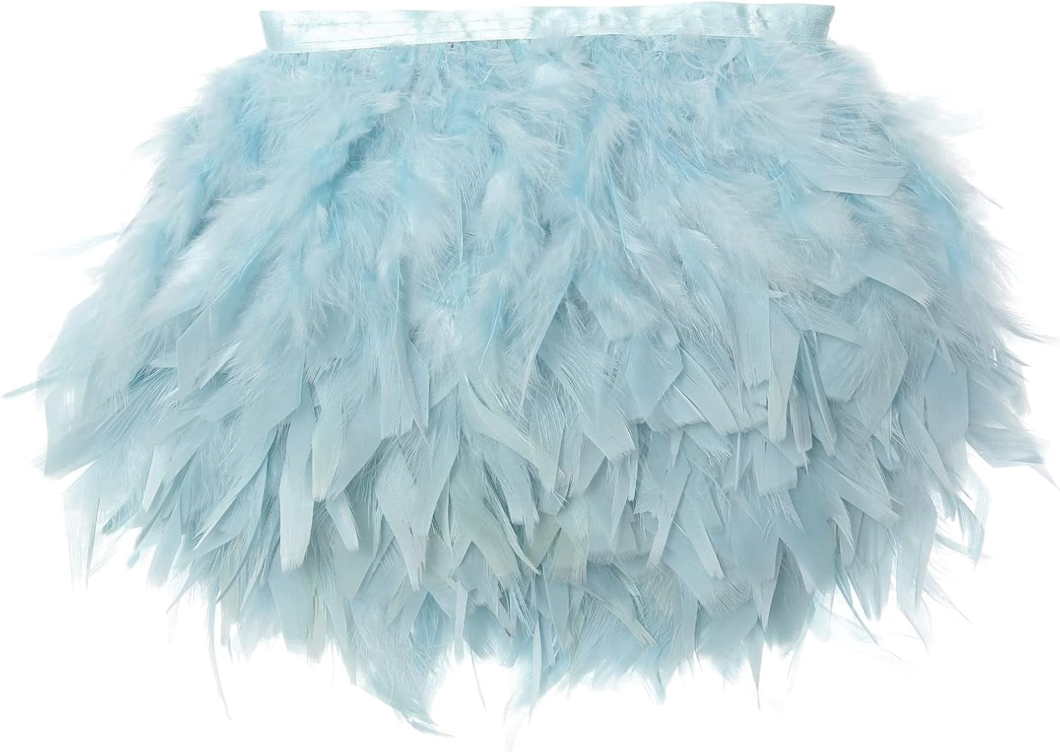 DanceeMangoos 5 Yards Turkey Feather Trim - 4~6in Width Natural Fluffy ...
