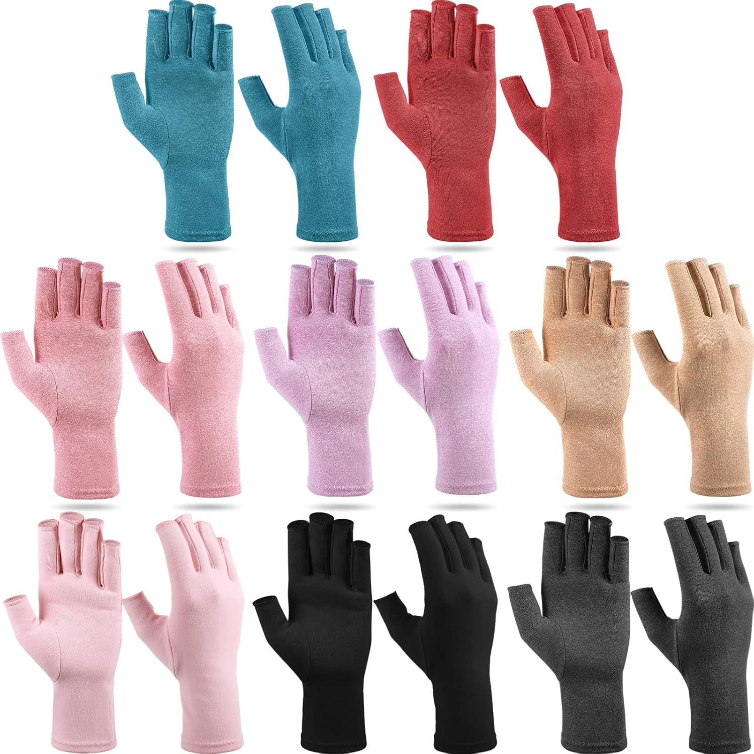DanceeMangoos 8 Pairs Arthritis Compression Gloves Relieve Muscle Pain ...