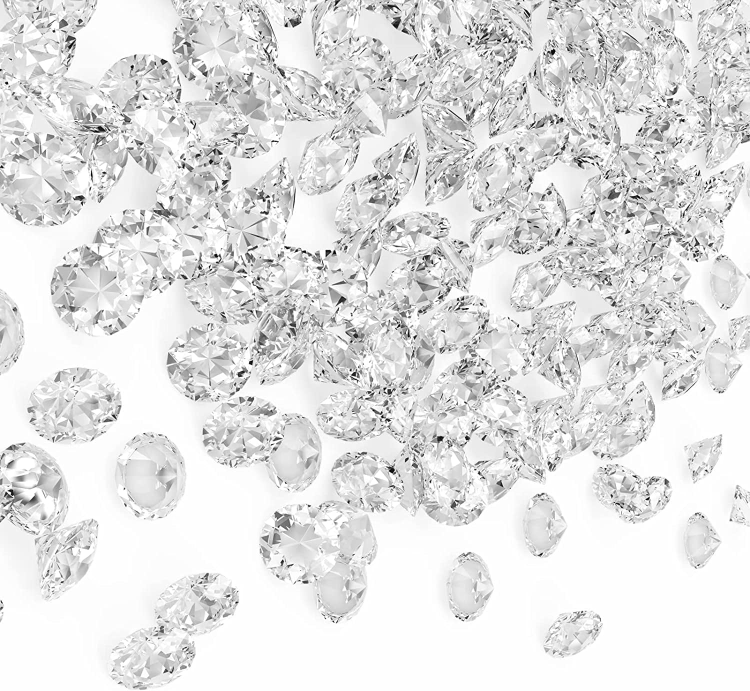 DanceeMangoos Acrylic Diamond, 20 mm 280 pcs Acrylic Fake Gems Faux ...