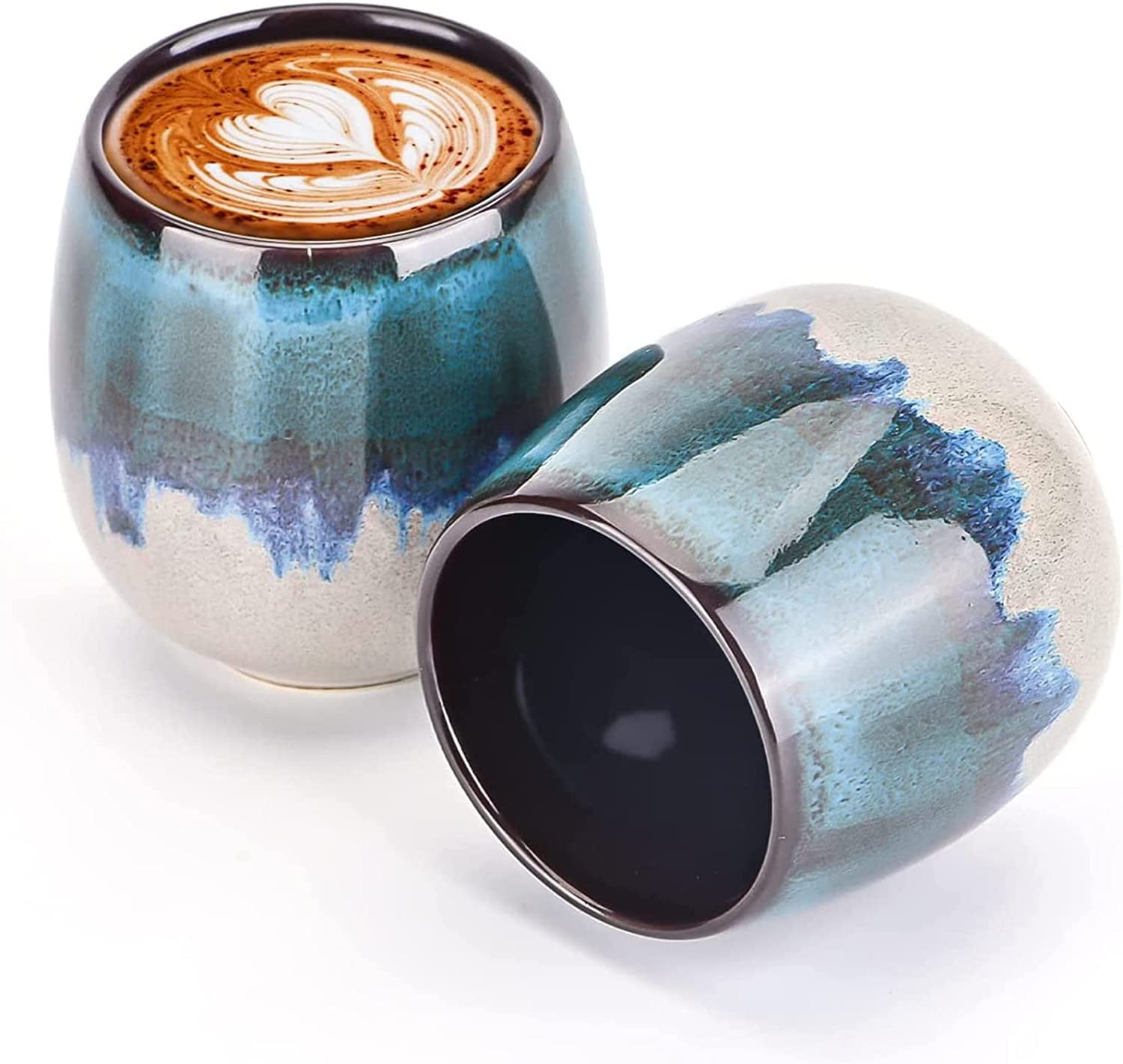 DanceeMangoos Ceramic Espresso Cups set of 2 Kiln-Change Espresso Cup 3 ...