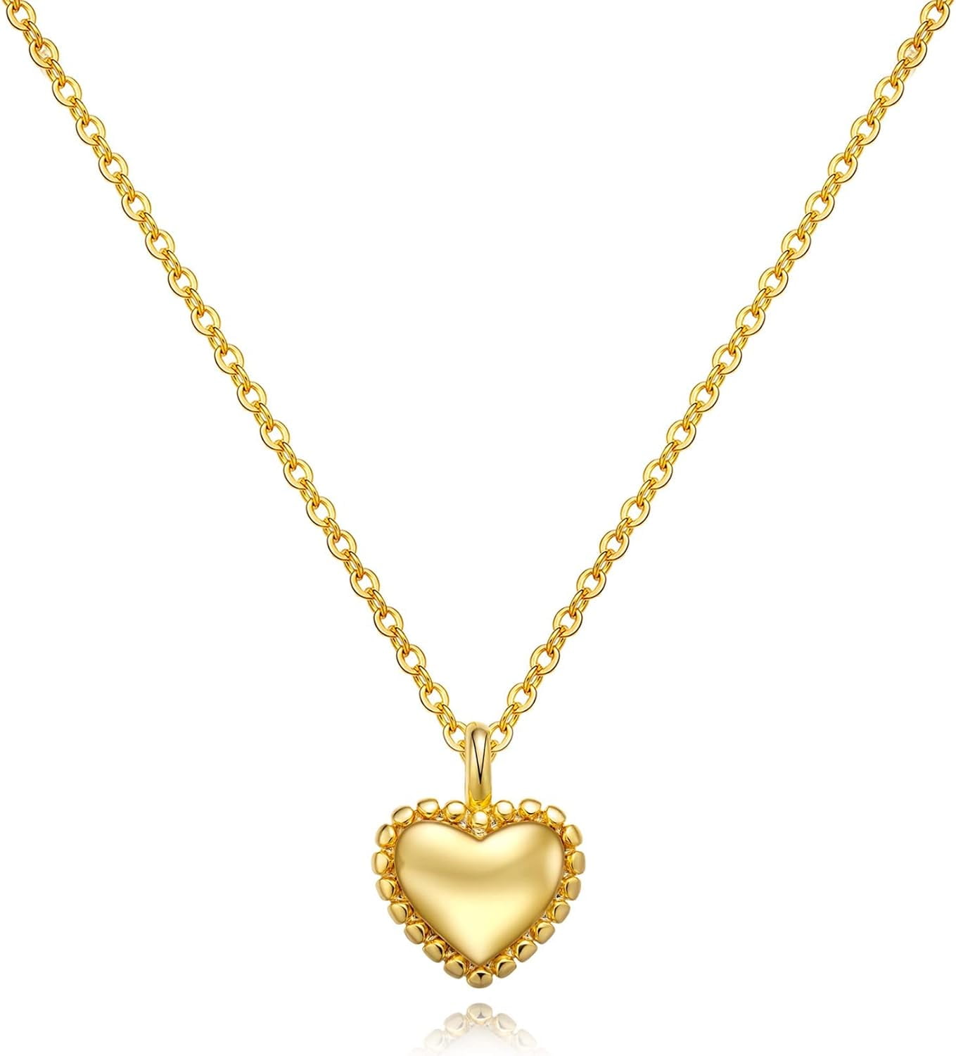 DanceeMangoos Cute Heart Necklace Tiny Gold Heart Pendant Choker ...