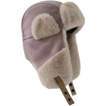 HAORUN Women Men Winter Warm Faux Fur Aviator Trapper Hat Ski Ushanka ...