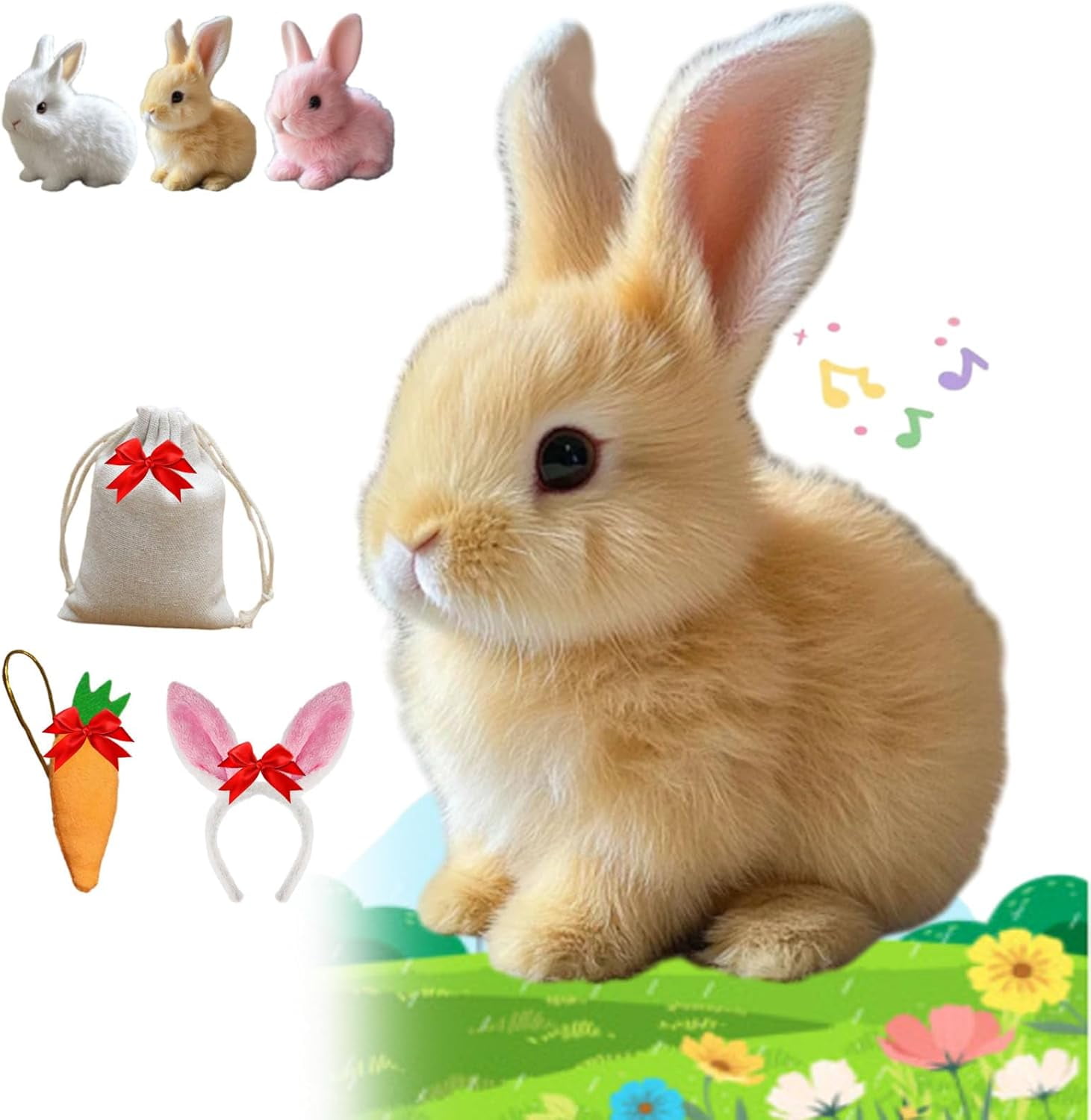 DanceeMangoos Easter 2025 New Family Bunny Pal, Petsboro™ Bunbypal - Interactive Realistic Bunny ...