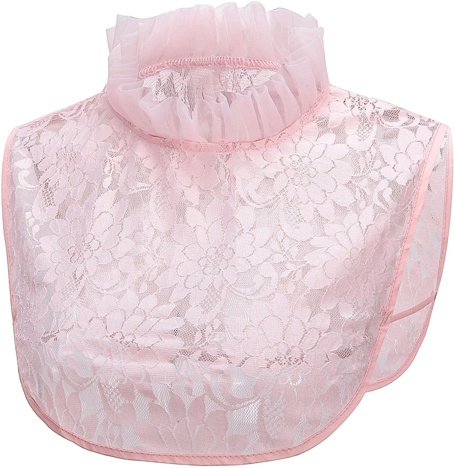DanceeMangoos Floral Lace Fake Collar Detachable Collar Turtleneck Faux ...