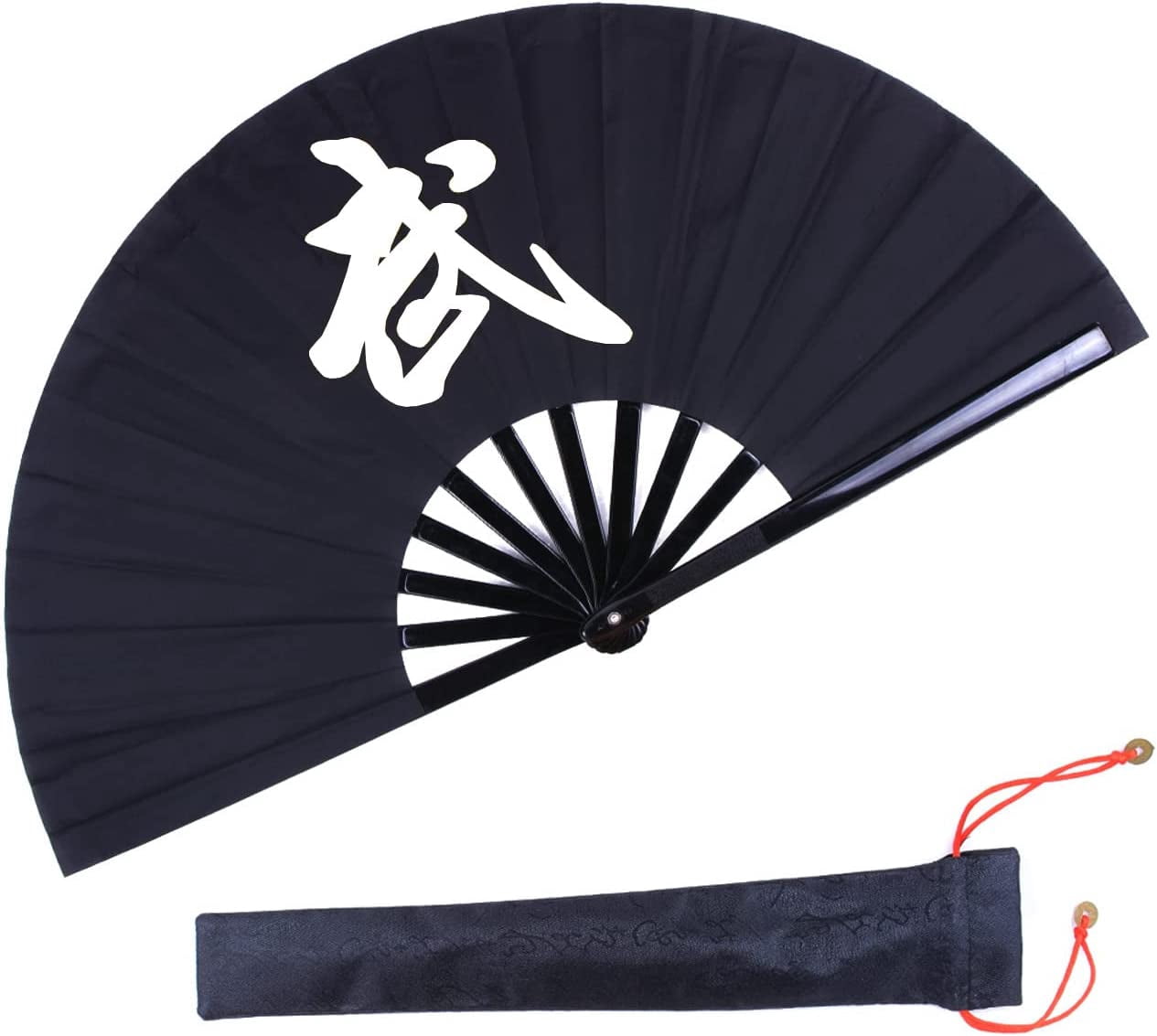 DanceeMangoos Folding Fan - Chinese Hand Fan, 13 inch Nylon-Cloth ...