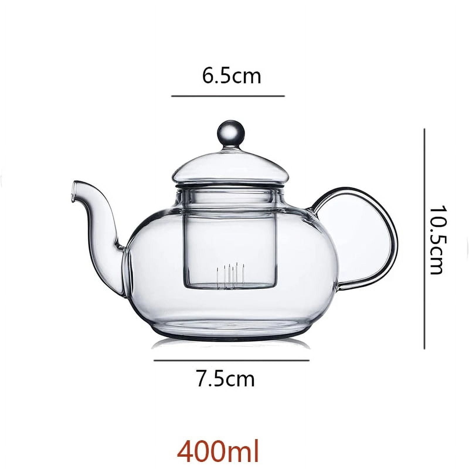 DanceeMangoos Glass Teapot Stovetop Safe,Clear Teapot with Removable ...