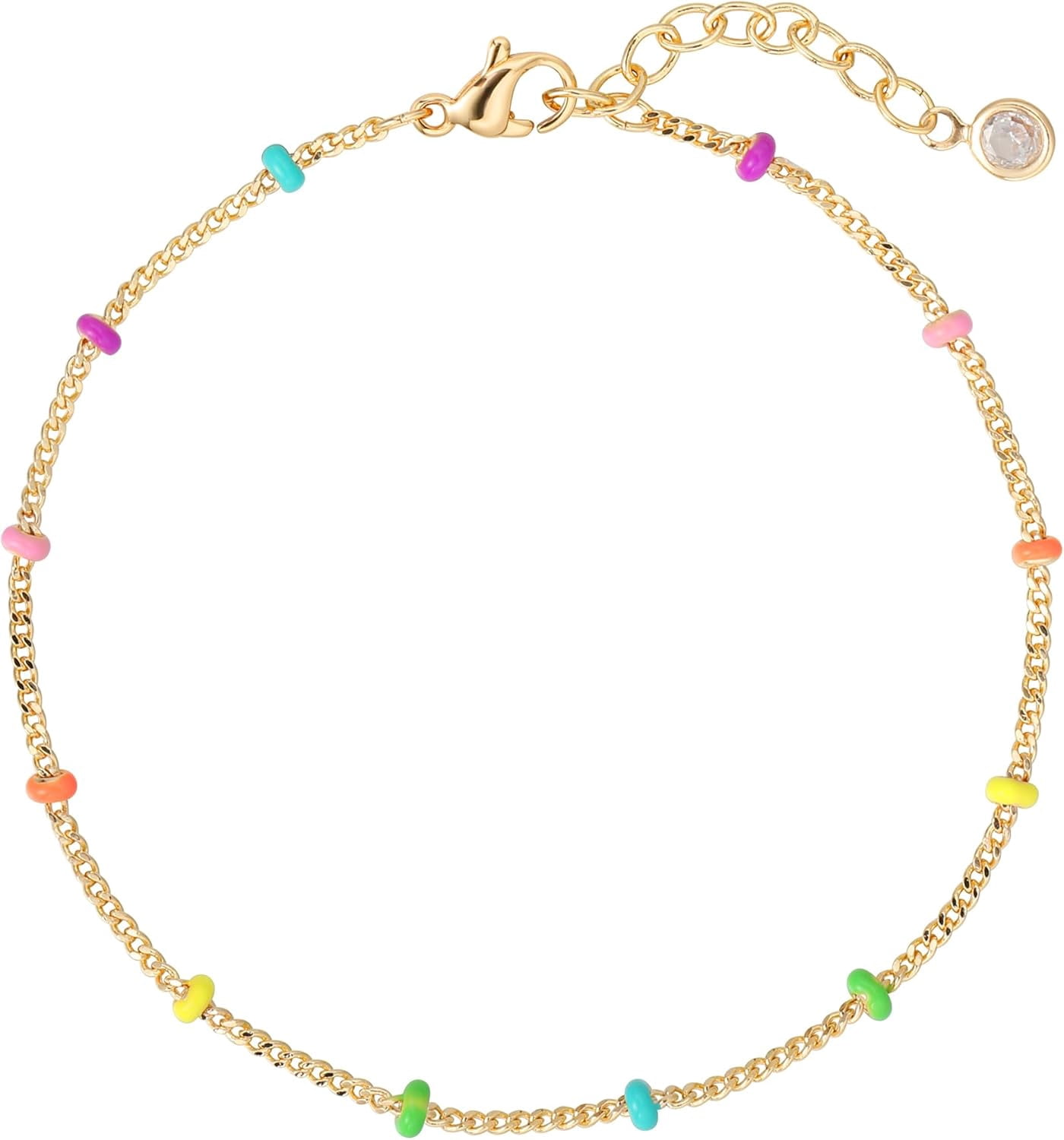 DanceeMangoos Gold Chain Bracelet for Women 14K Gold Plated Dainty ...