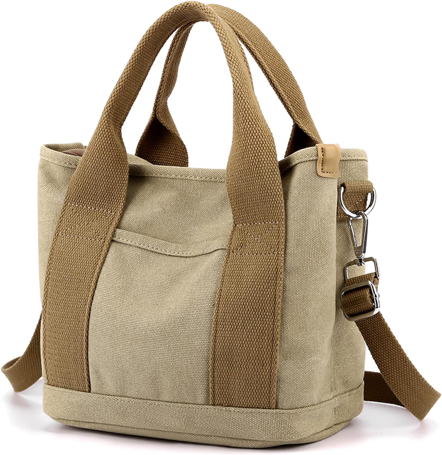 DanceeMangoos Handbag for Women Small Multi-Pockets, Canvas Mini Tote ...