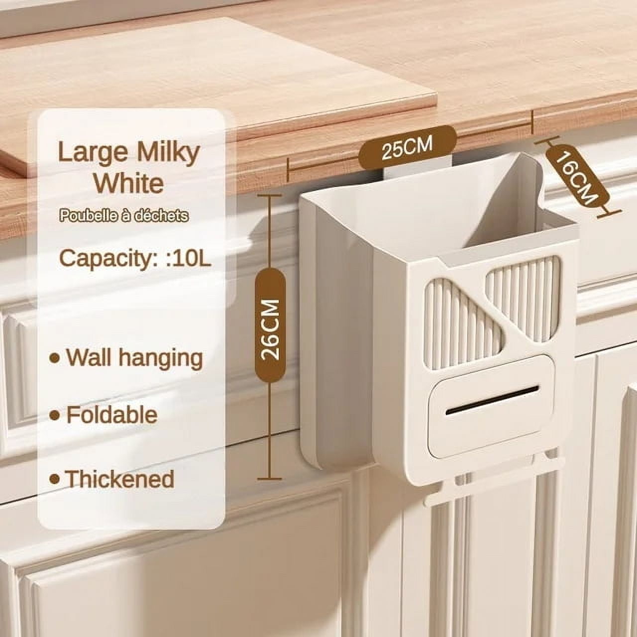 DanceeMangoos Kitchen Wall Mounted Folding Trash Can Home Cabinet ...