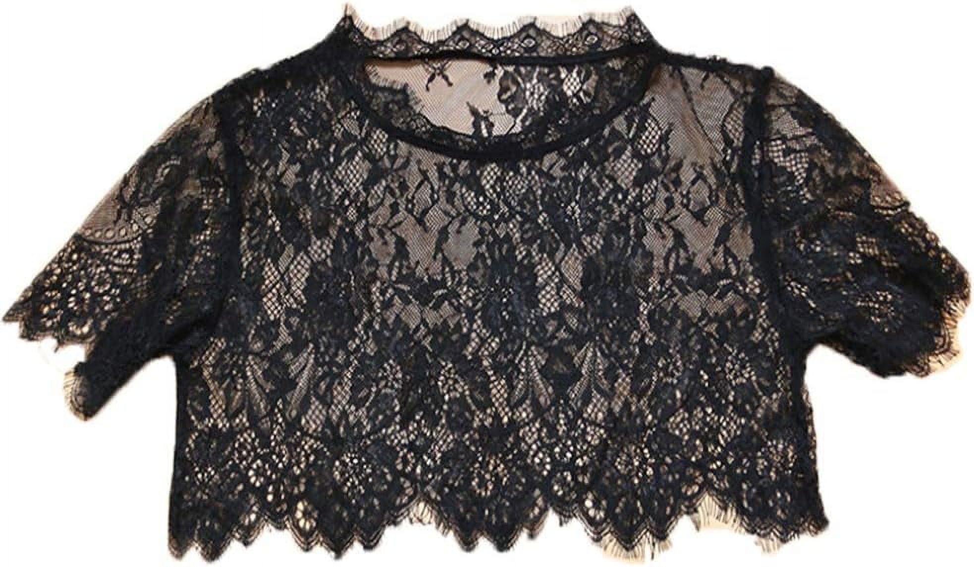 DanceeMangoos Lace Crop Tops Detachable Fake Collar False Collar Half ...