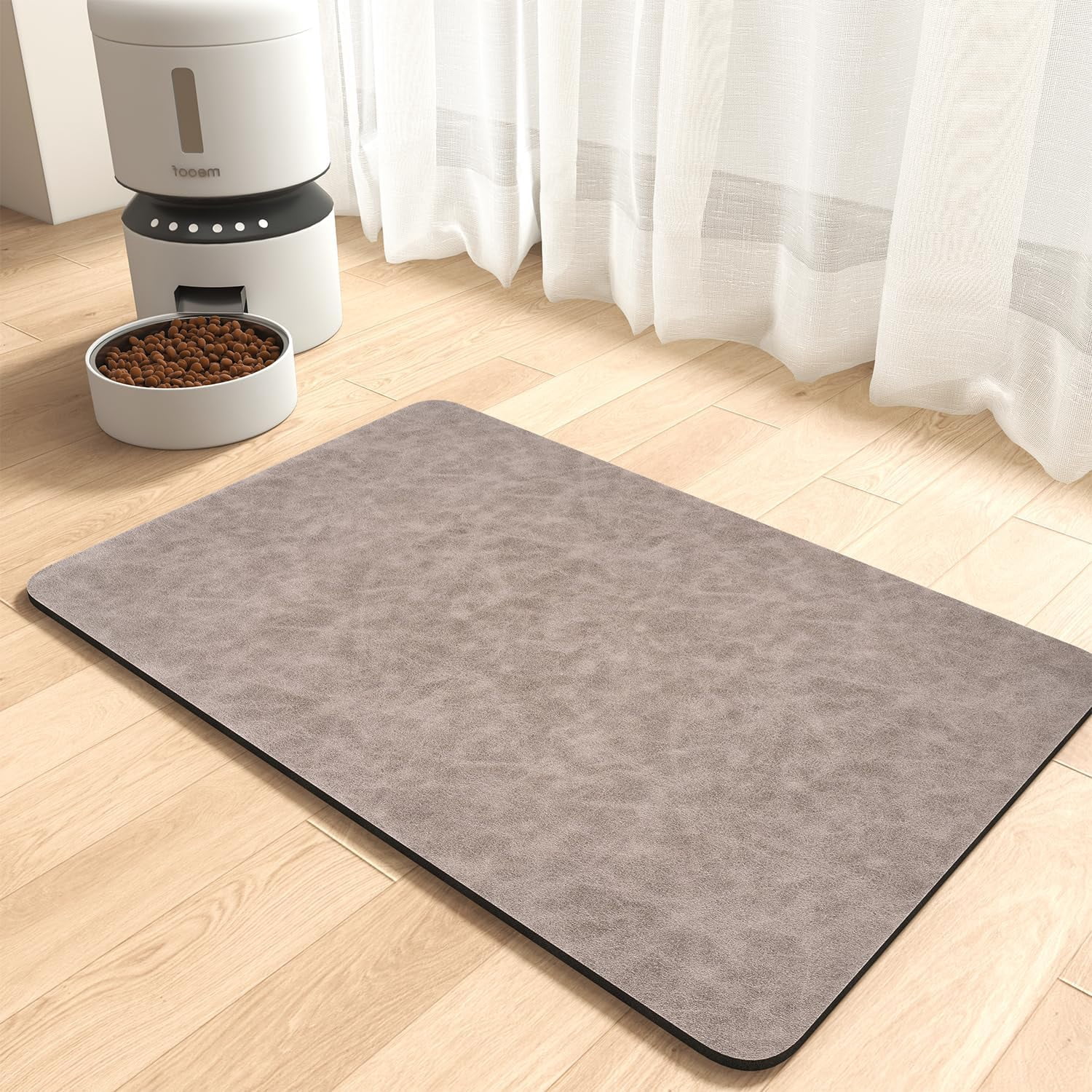 DanceeMangoos MontVoo-Absorbent Pet Feeding Mat-No Stains Dog Mat for ...