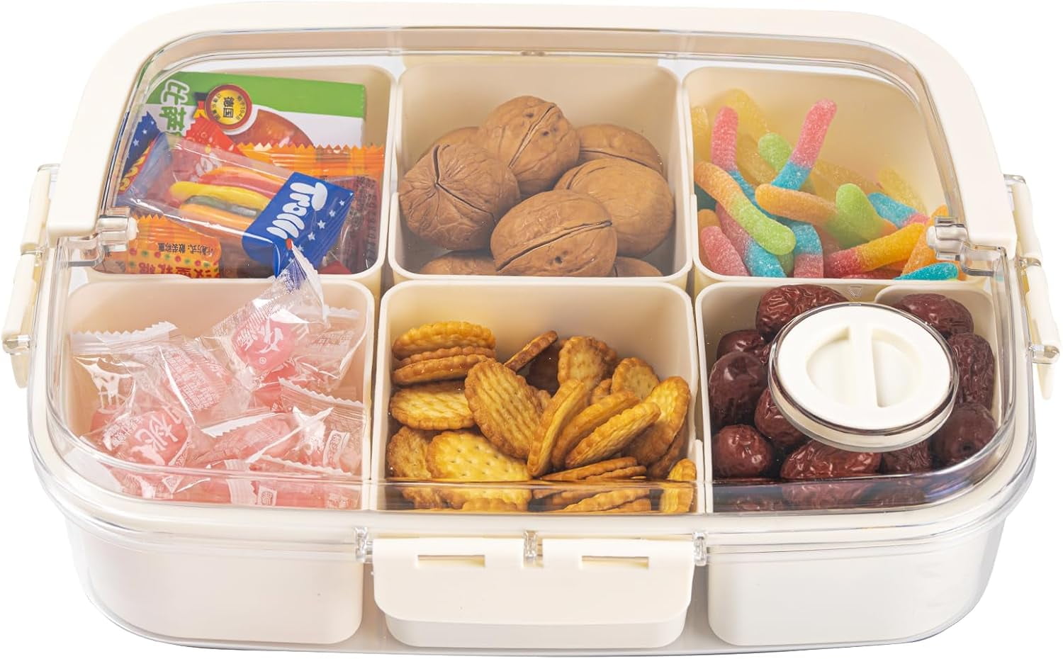 DanceeMangoos New snack box container with lid divider tray for storing ...