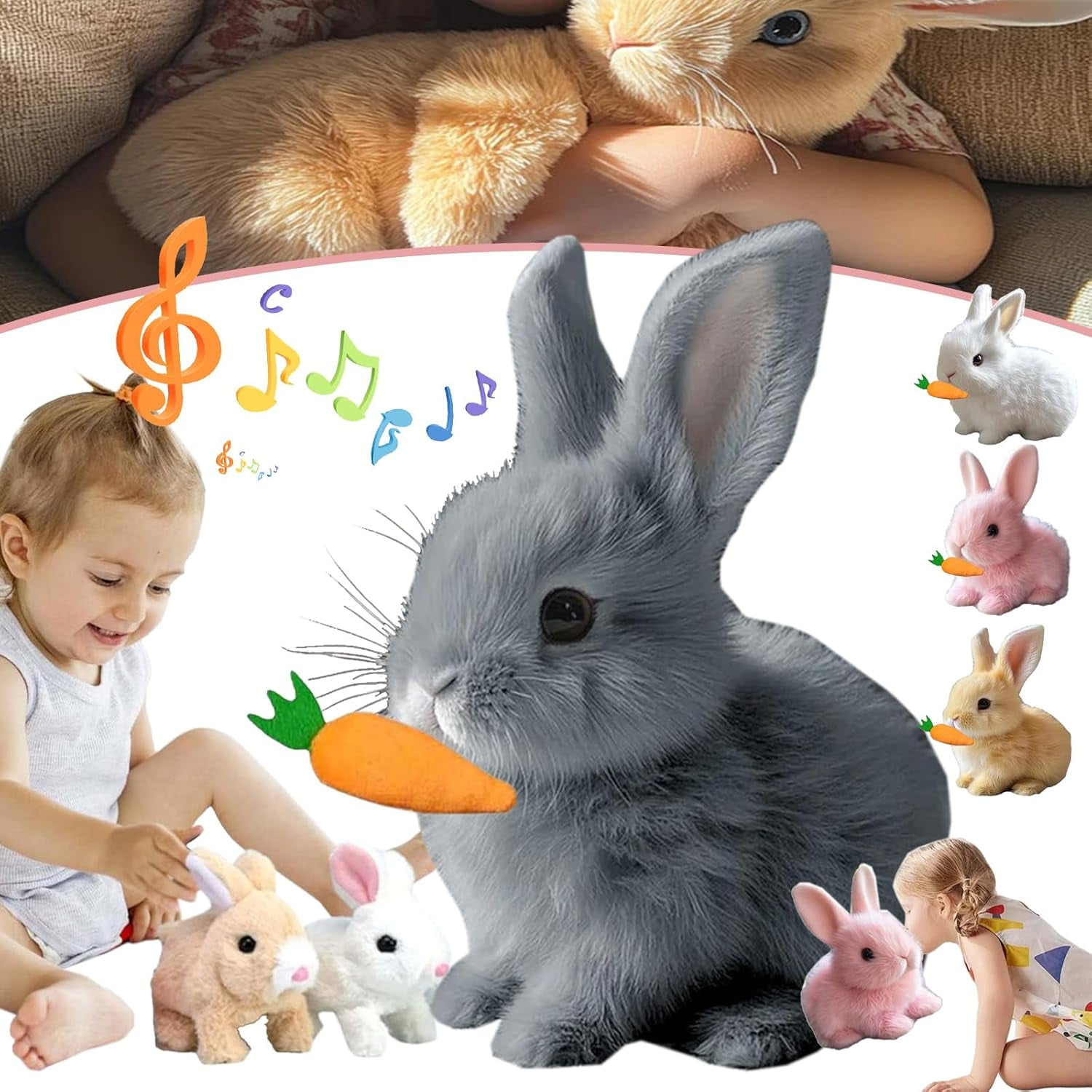 DanceeMangoos Petsboro Bunny Pal, Realistic Bunny Toy, Bunnypal Toy ...