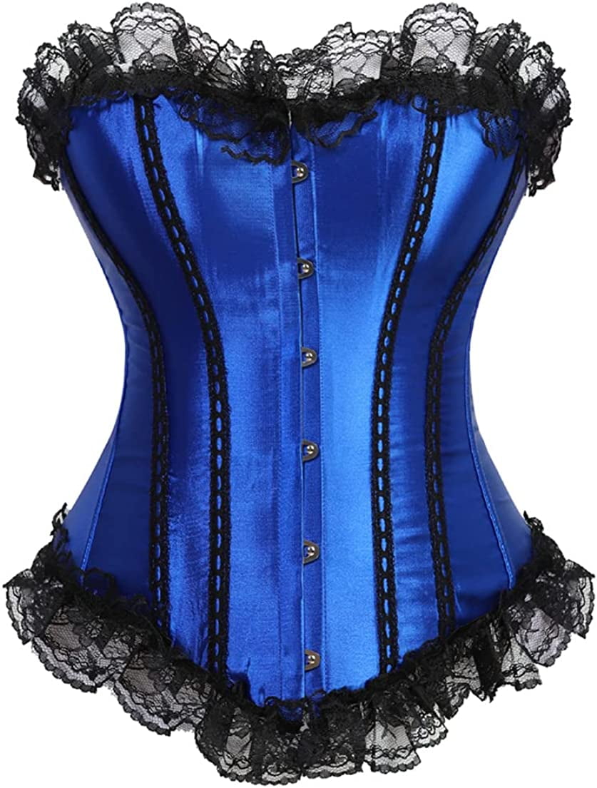 Danceemangoos Plus Size Corsets For Women Floral Overbust Corset Top Bustier Lingeire