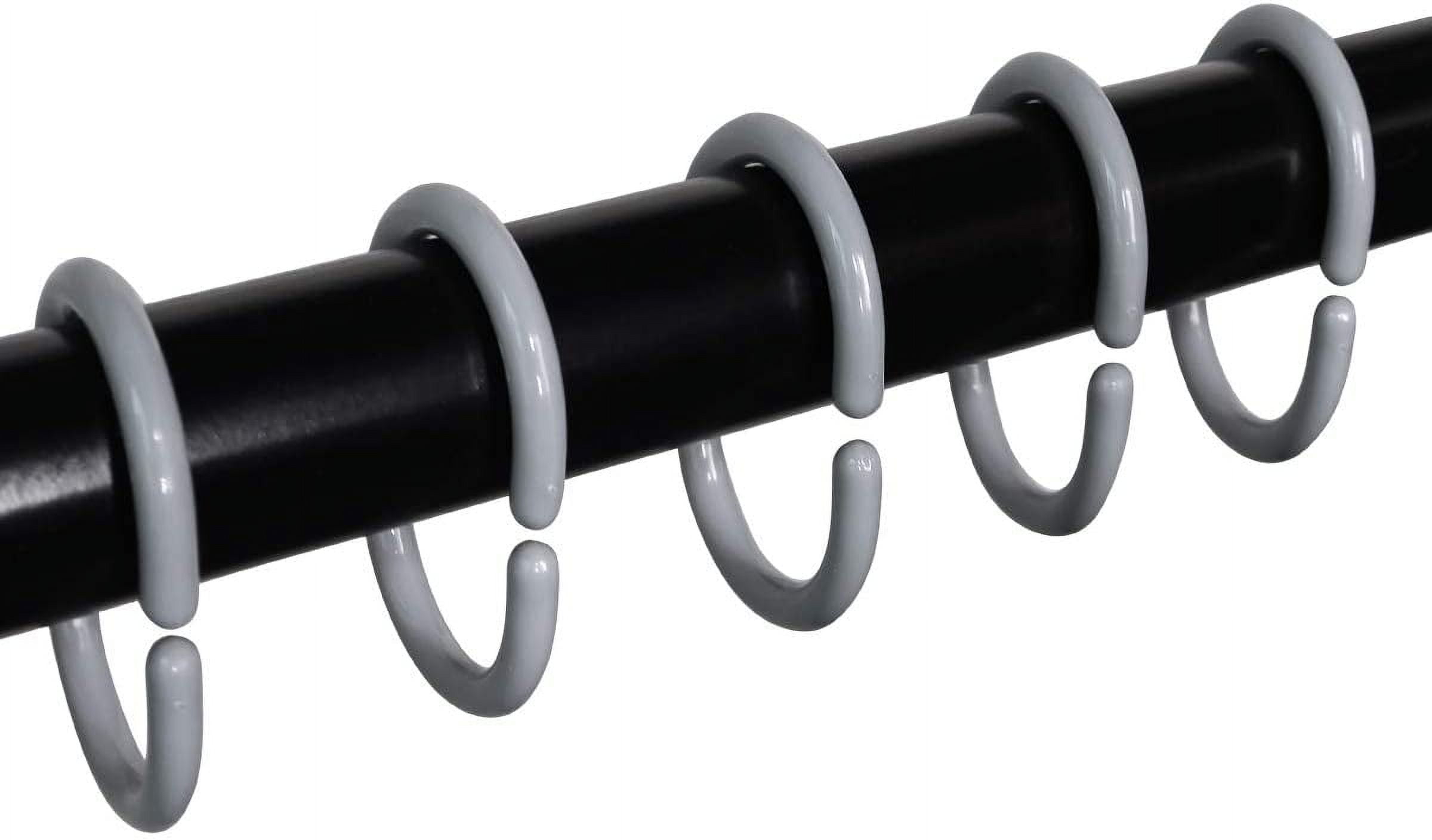 DanceeMangoos Qulable 24 pcs Shower Curtain Rings Plastic Shower ...