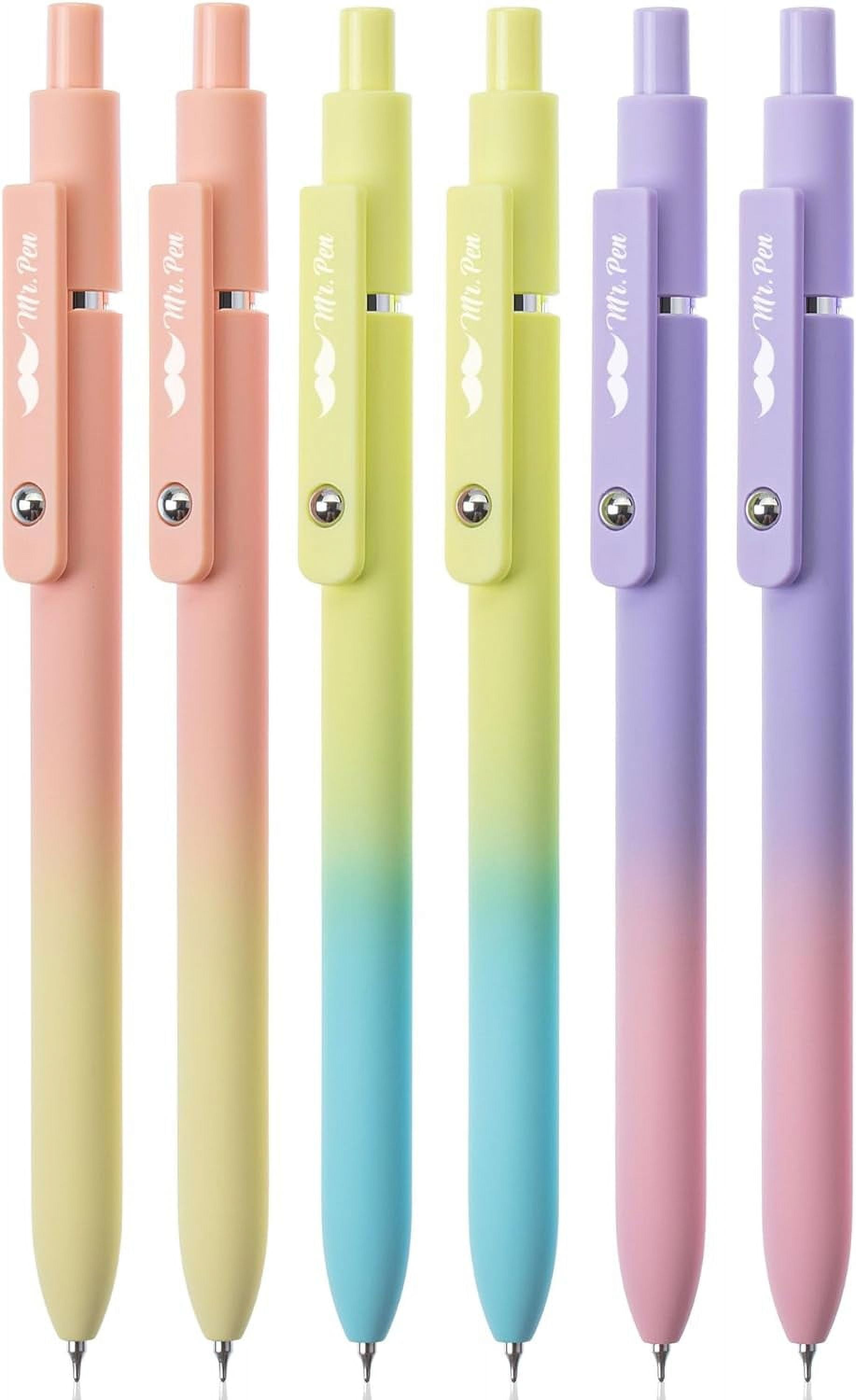 DanceeMangoos Retractable Fine Point Gel Pens, 6 Pack, Morandi Barrels ...