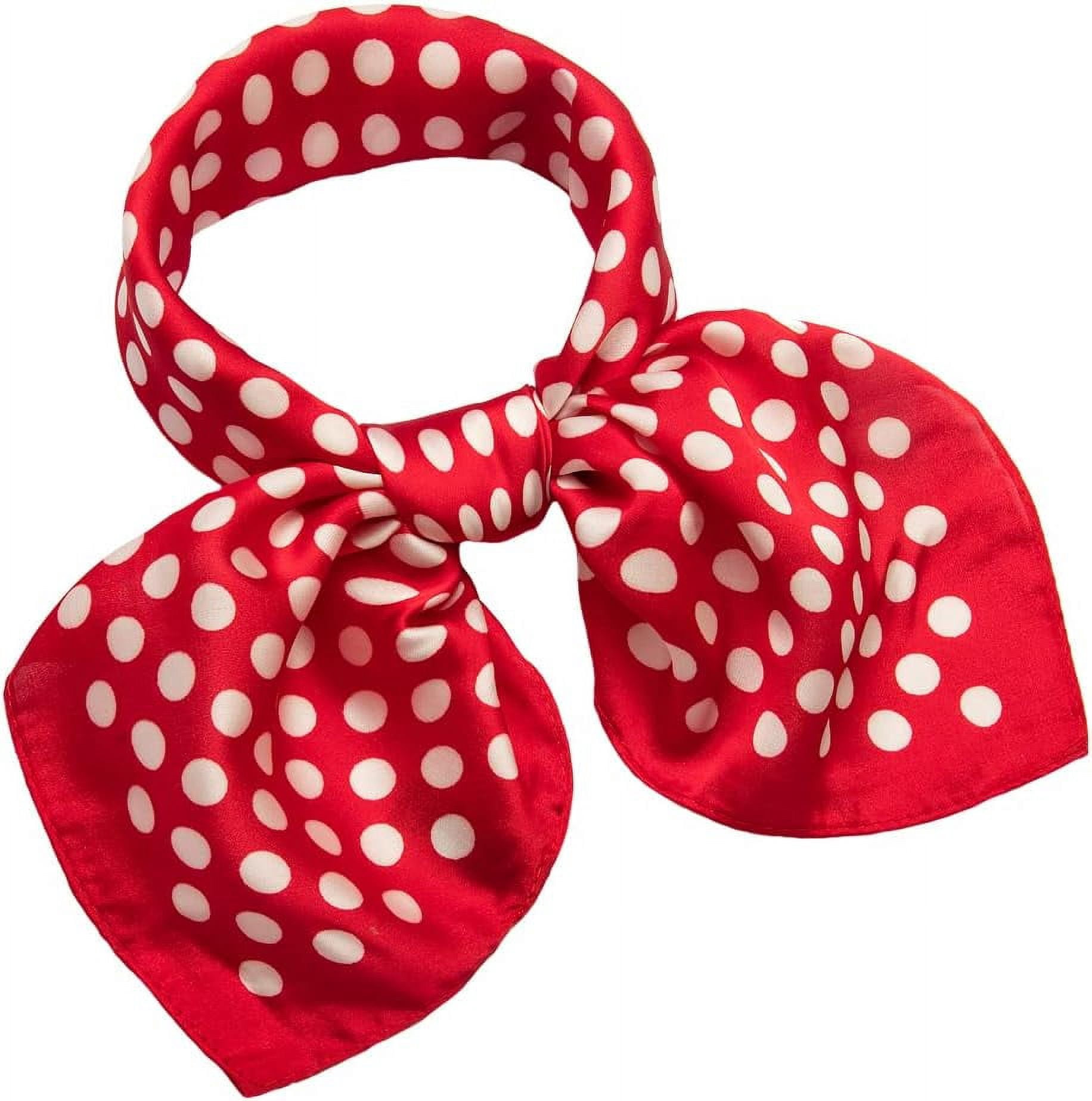 DanceeMangoos Silk Like Scarf Square Handkerchief Satin Ribbon Neck ...