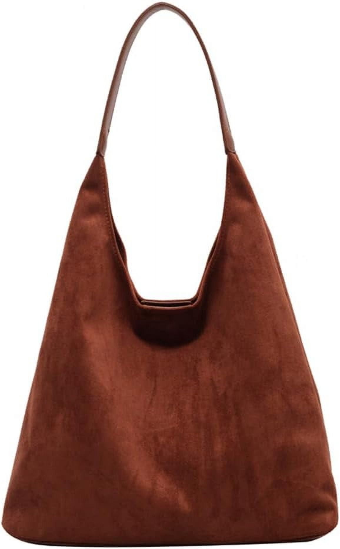 DanceeMangoos Suede Bags for Women Brown Suede Hobo Handbag Slouchy Bag ...