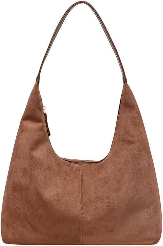 DanceeMangoos Suede Tote Bag for Women Shoulder Bag Retro Handbags Soft ...