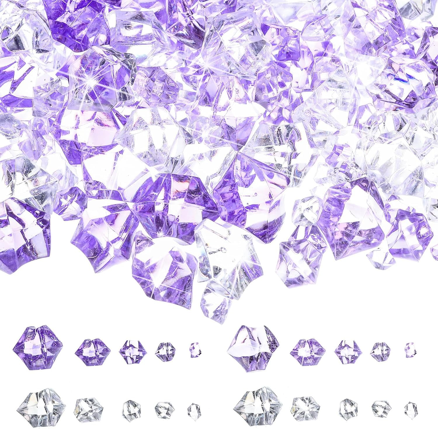 DanceeMangoos Syhood 570 Pcs 5 Sizes Fake Crushed Ice Rocks Pirate ...