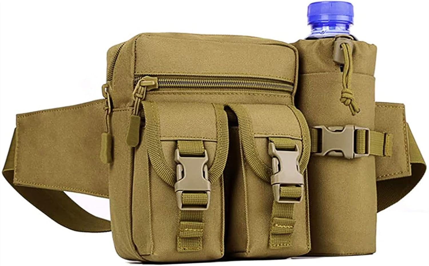 DanceeMangoos Tactical Waist Pack Pouch With Water Bottle Pocket Holder ...