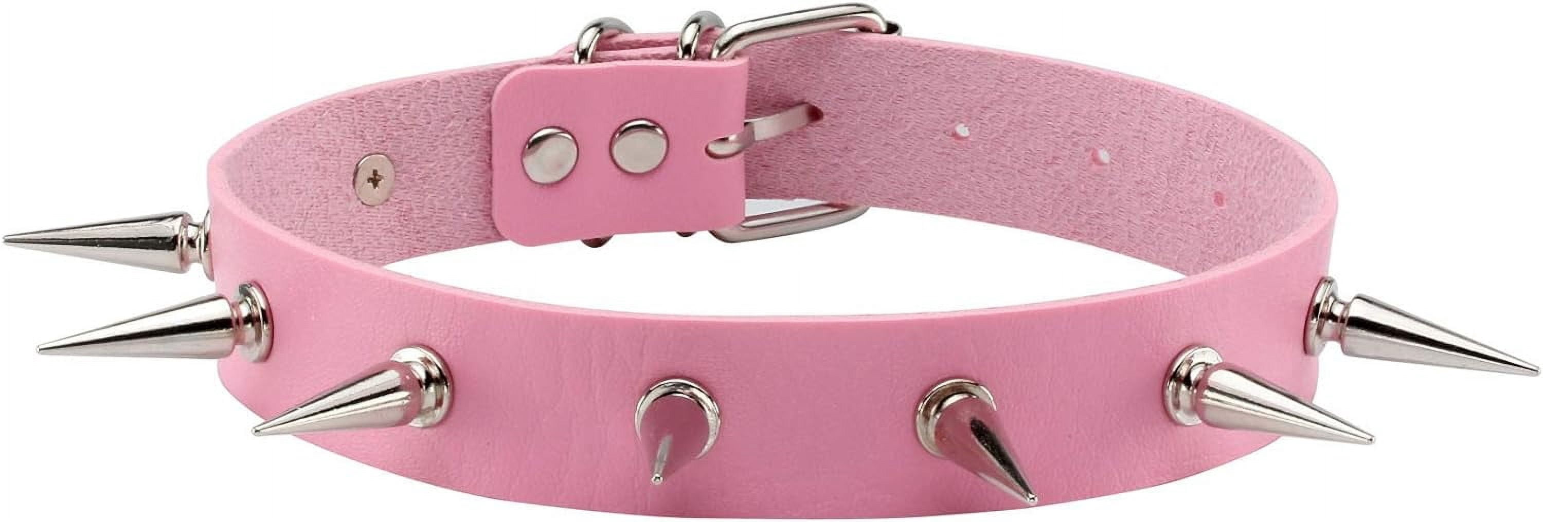 DanceeMangoos Women Choker Gothic Rivet Spike Studded Punk Rock Biker ...
