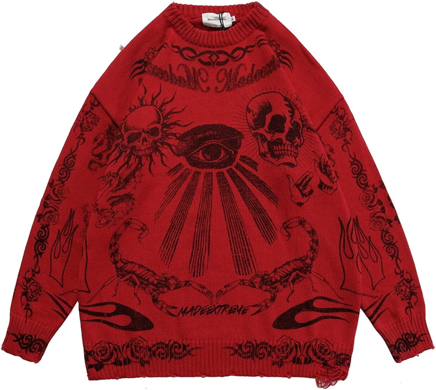 DanceeMangoos Women Goth Vintage Retro Knitted Sweater Fairycore ...