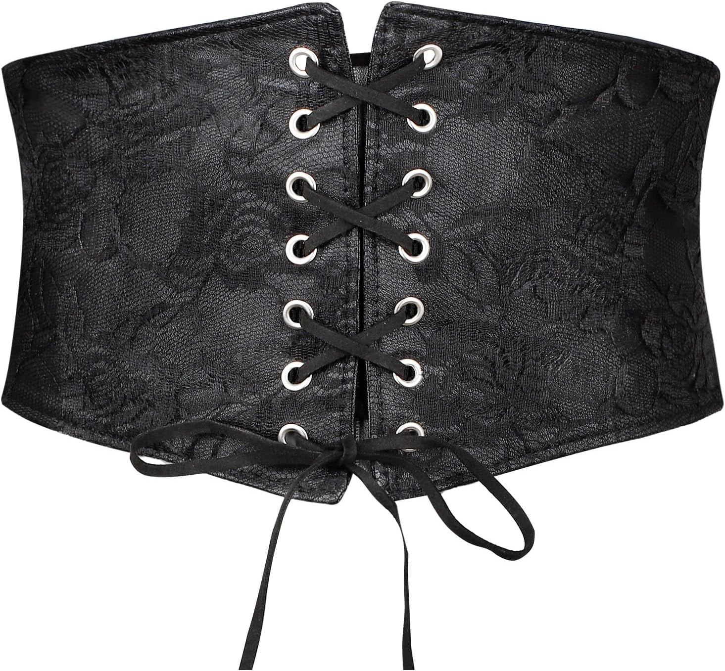 DanceeMangoos Women Lace-up Corset Waist Belt Transparent PVC Lace ...