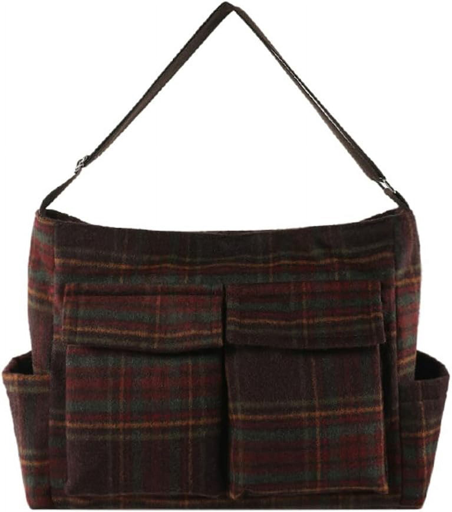 DanceeMangoos Women's Casual Hobo Bag Checkered Tote Multi-Pocket ...