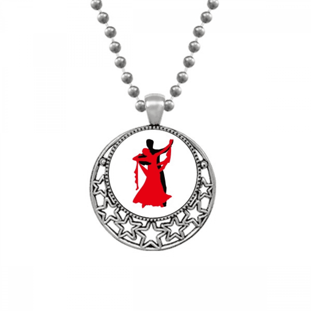 Dancer Duet Dance Social Dancing Necklaces Pendant Retro Moon Stars ...