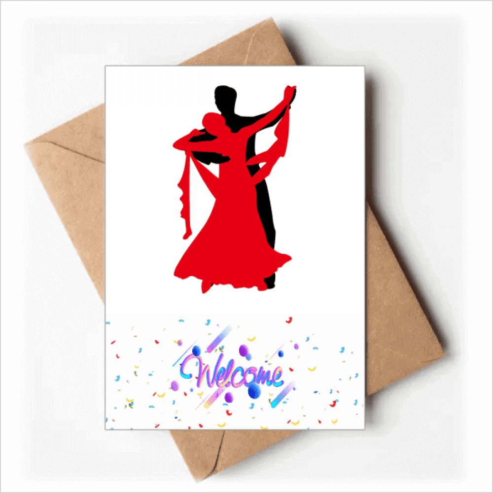 Dancer Duet Dance Social Dancing Welcome Back Greeting Cards Envelopes ...