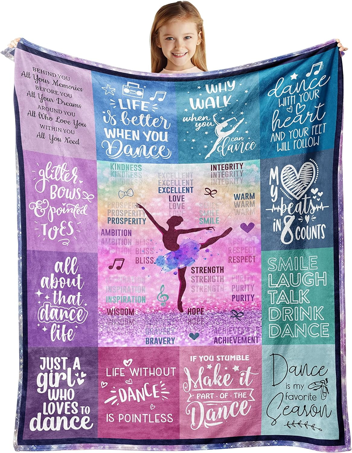 Dancer Gifts Blanket 50‘‘x40‘‘, Dance Recital Gifts for Girls/Teens ...