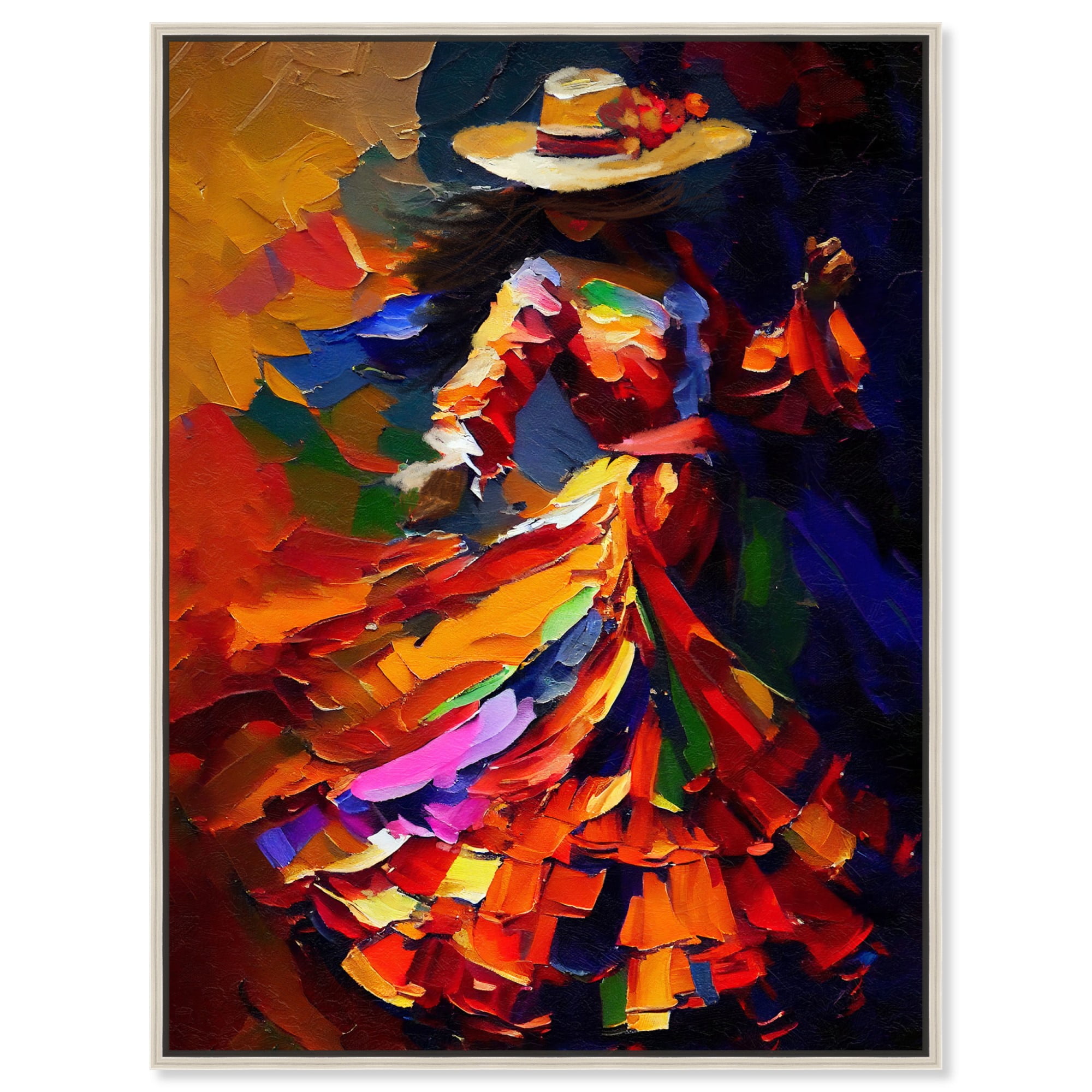 Dancer I Canvas Spanish City S by Art Remedy, Silver Frame, 20" x 24 ...